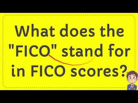 What does the "FICO" stand for in FICO scores?