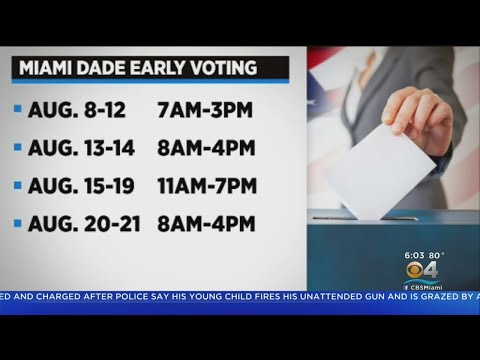In-person early voting for August primary underway in Miami-Dade