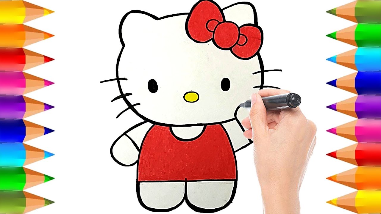 Hello Kitty | Dibujo para Dibujar y Colorear | Dibujos para niños