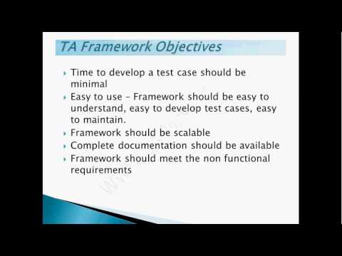 Test Automation Framework Development Methodology