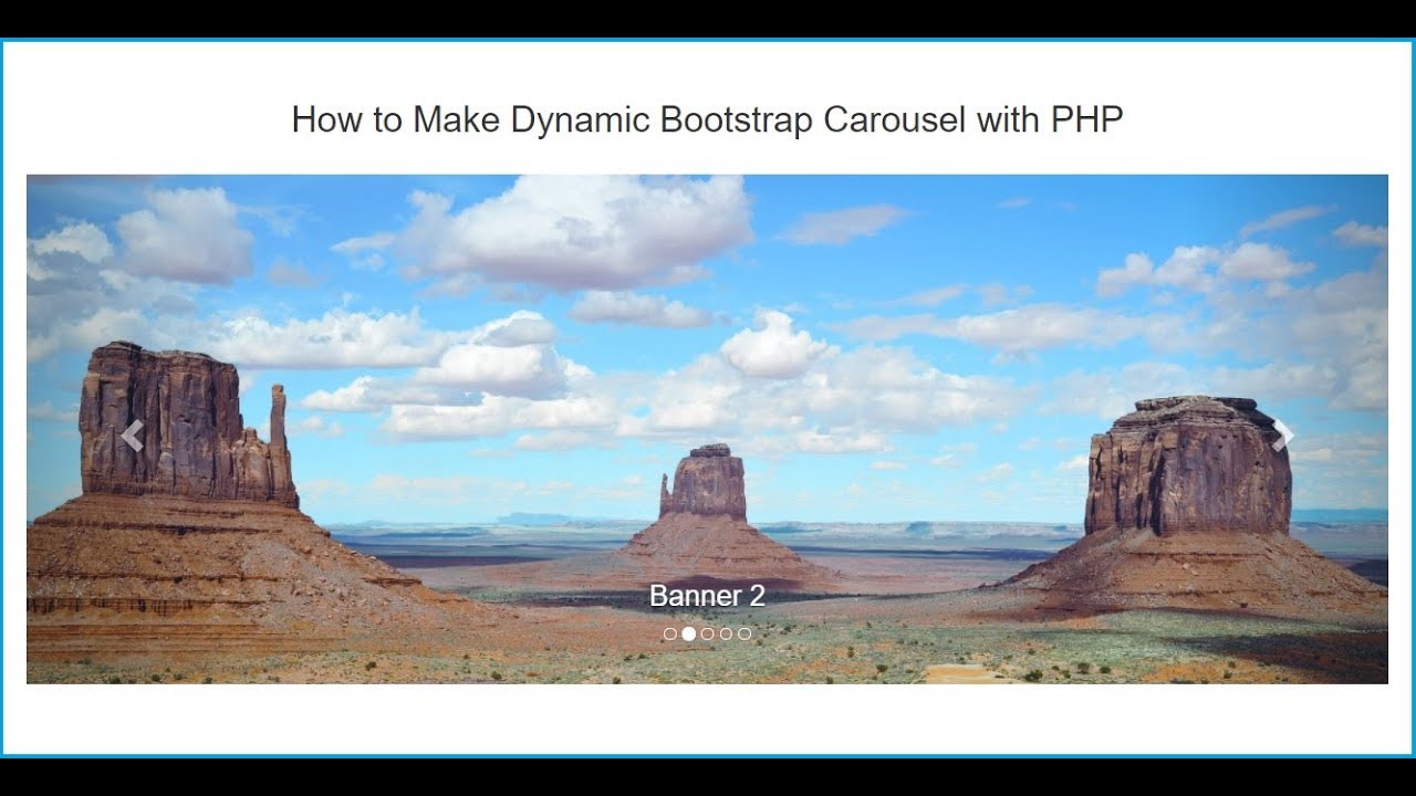 How to Make Dynamic Bootstrap Carousel with PHP
