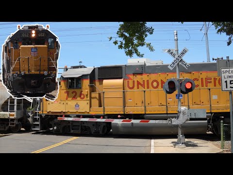 UP 662 Florin Flyer Local | Sunrise Station Access Rd. Railroad Crossing, Rancho Cordova CA