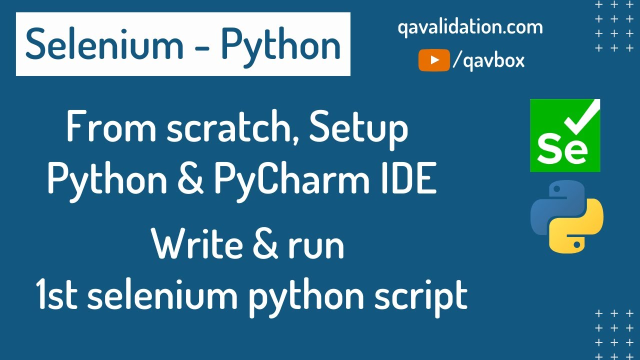 Setup Python & PyCharm IDE | run 1st selenium test with Python