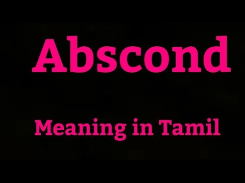 Abscond Meaning in Tamil