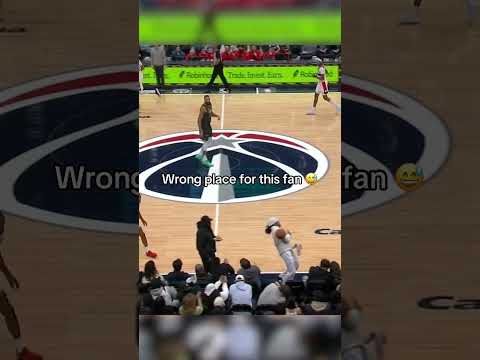 Courtside seats come with risks 🏀 😂