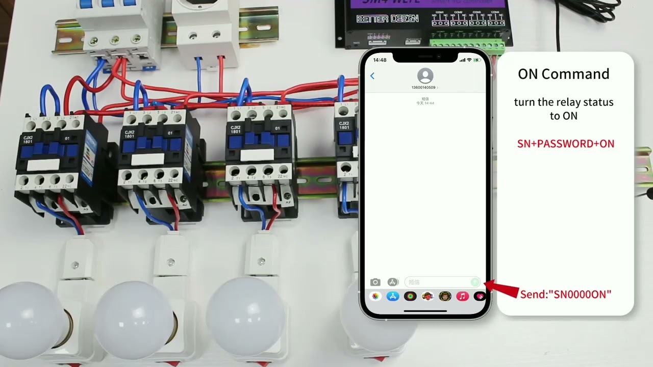 how to connector -----------4G GSM Gate Opener Relay Switch Wireless 4 output AC 10A/220V
