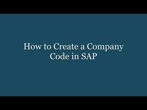 How to Create or Define Company Code in SAP