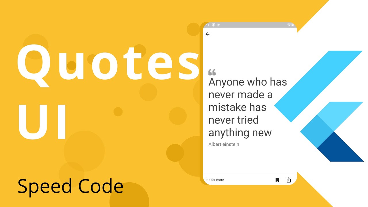 Flutter Quotes UI - Speed Code