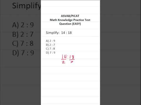 ASVAB/PiCAT Math Knowledge Practice Test Q: Ratios #acetheasvab with #grammarhero #afqt
