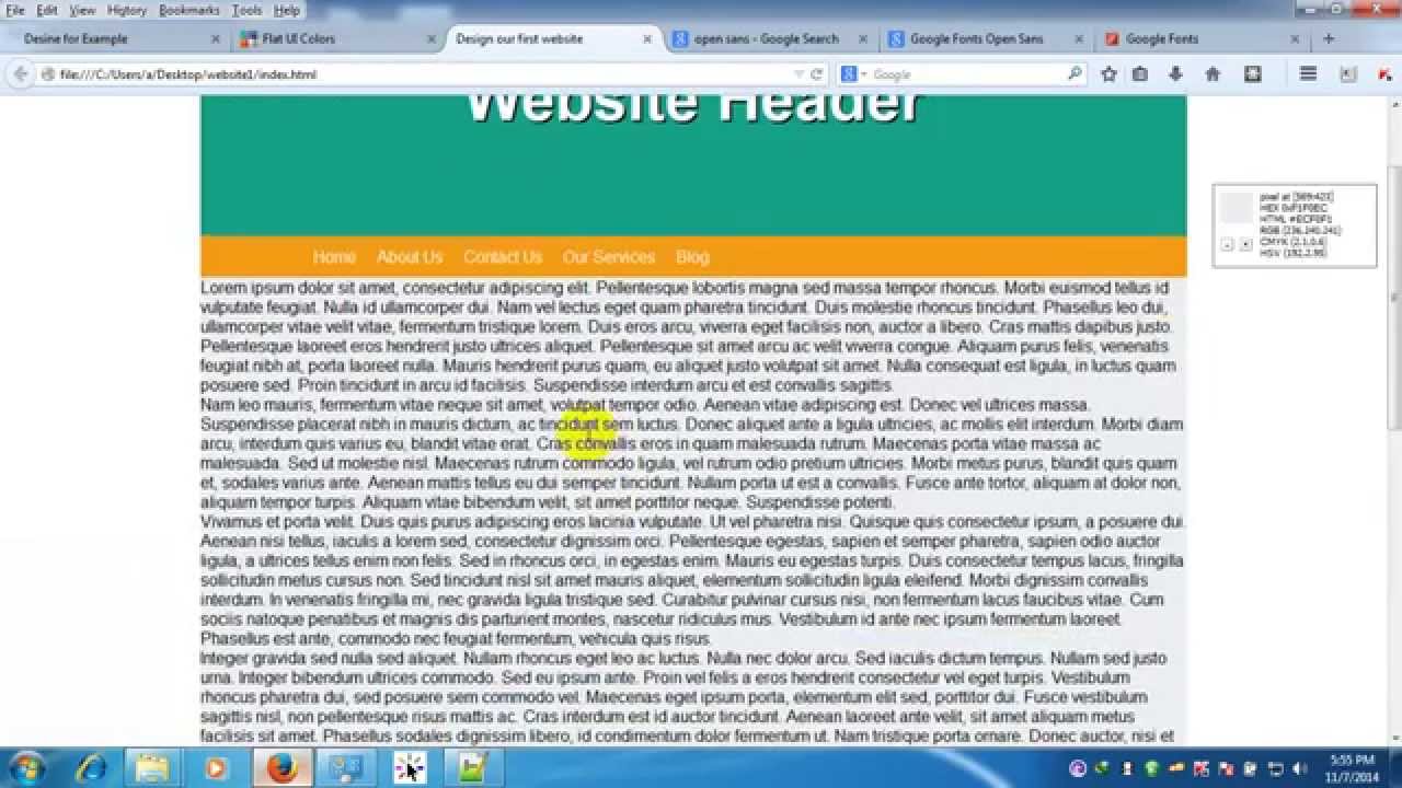 Basic web design :: HTML-CSS Project- (part -2) By:Ashim Kumar