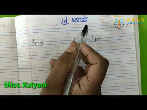 Learn "-id" words | CVC words | Pre-Primary