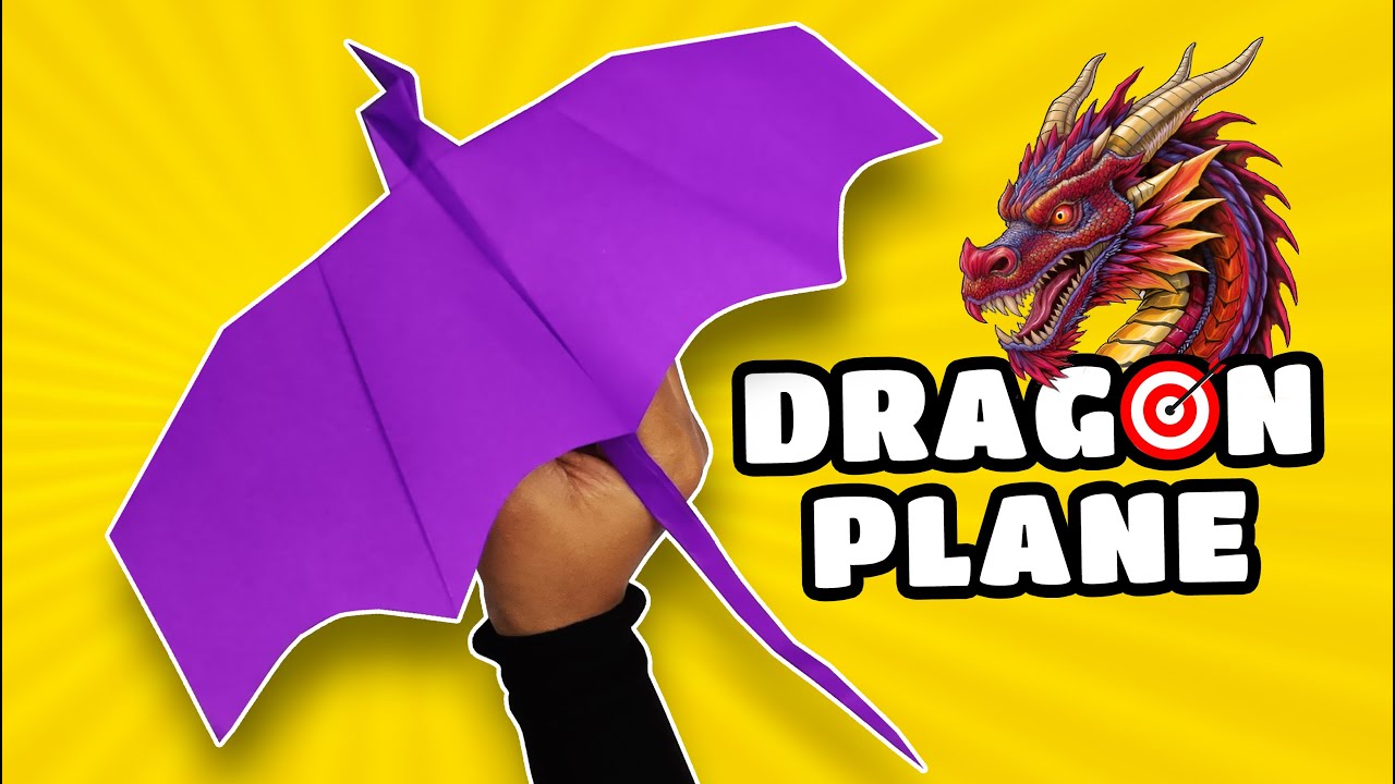 how to make a paper dragon plane - (flying super) - origami dragon paper plane - Paper Plane