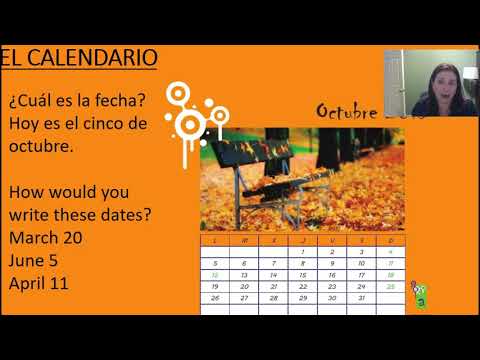 Spanish 1 calendar