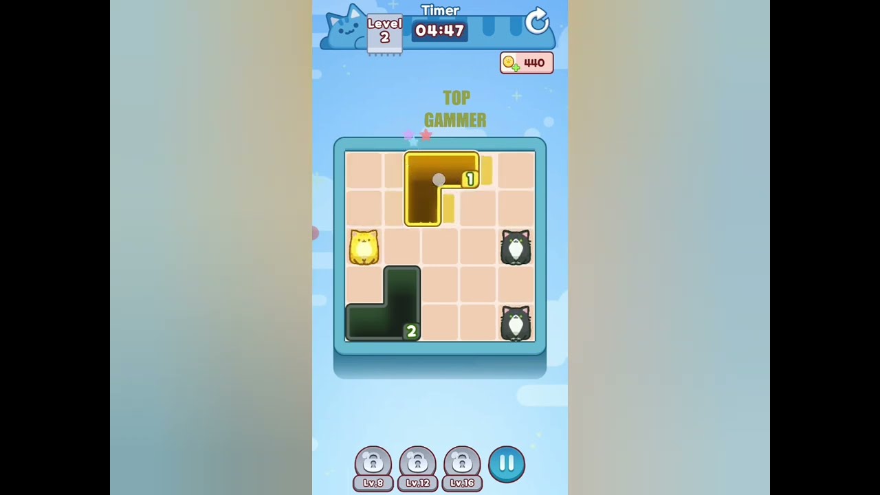 Drop the Cat! level 1 gameplay walkthrough solution