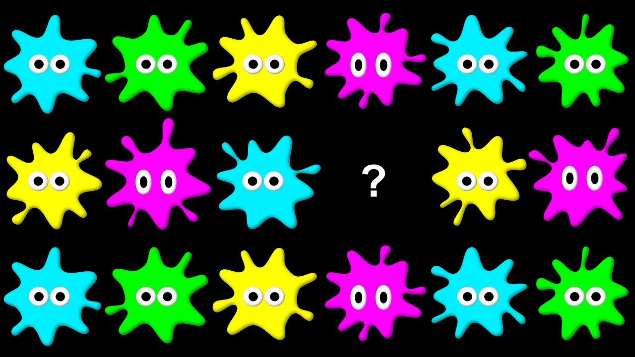 Patterns 4 - AABB, AAAB, ABBA, ABCD Patterns & More with Shapes & Colors - The Kids' Picture Show