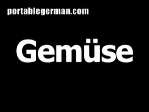 German word for vegetables is Gemüse