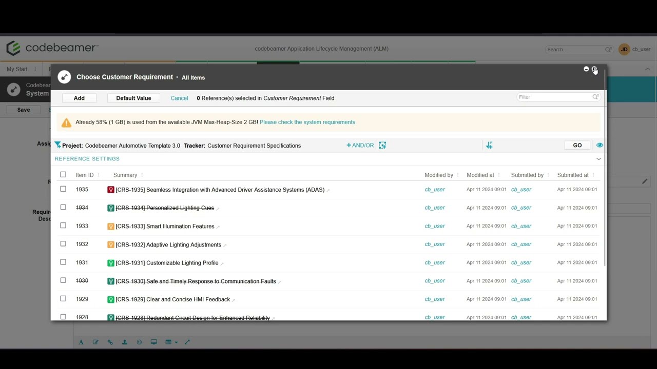 Codebeamer for Beginners Tutorial – Manage Requirements