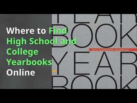 Where to Find High School and College Yearbooks Online