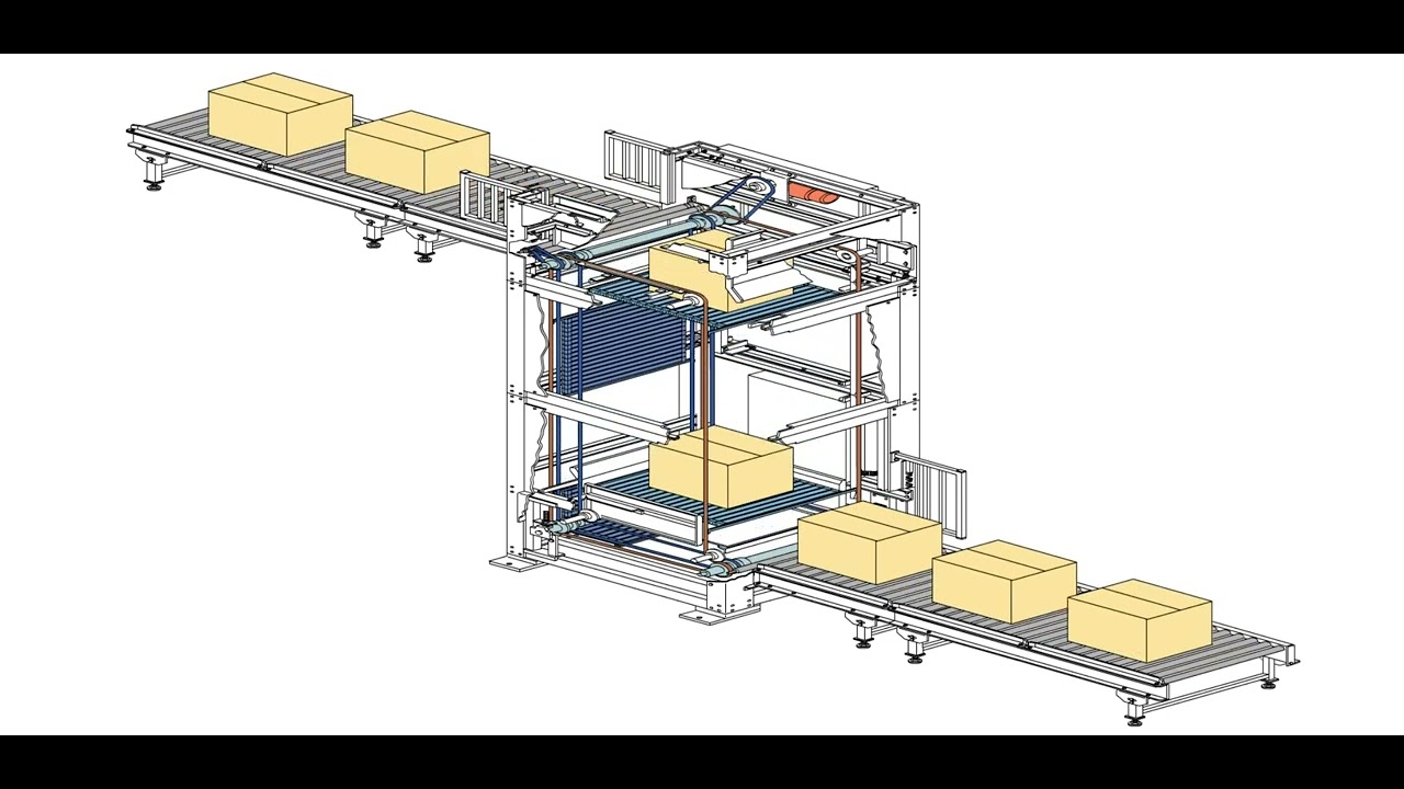 Automated Carton Continuous Vertical Lift Conveyor System