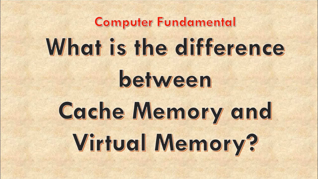 What is the difference between Cache Memory and Virtual Memory | #computerscience #youtubevideo