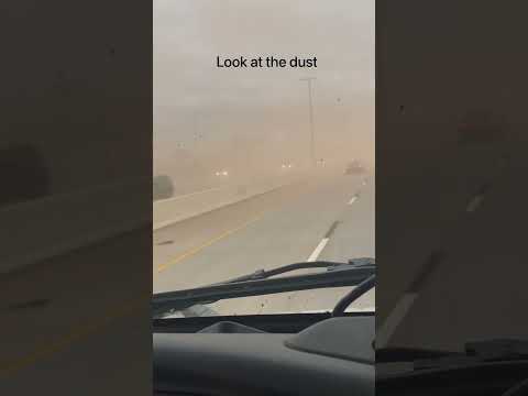 Driving through a wind storm Oklahoma