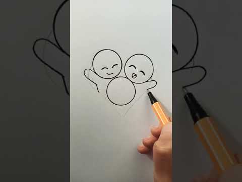 Dibujo mejores amigos #shorts #drawing #bestfriend #bff