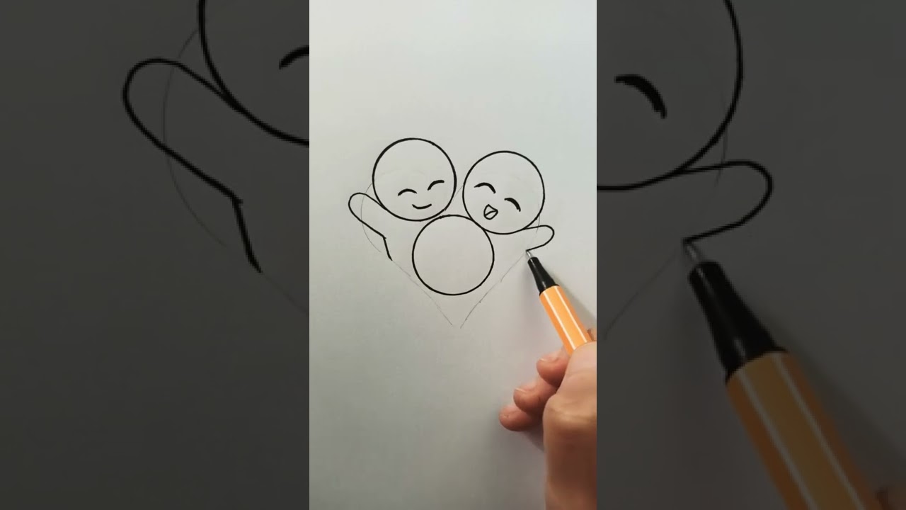 Dibujo mejores amigos #shorts #drawing #bestfriend #bff