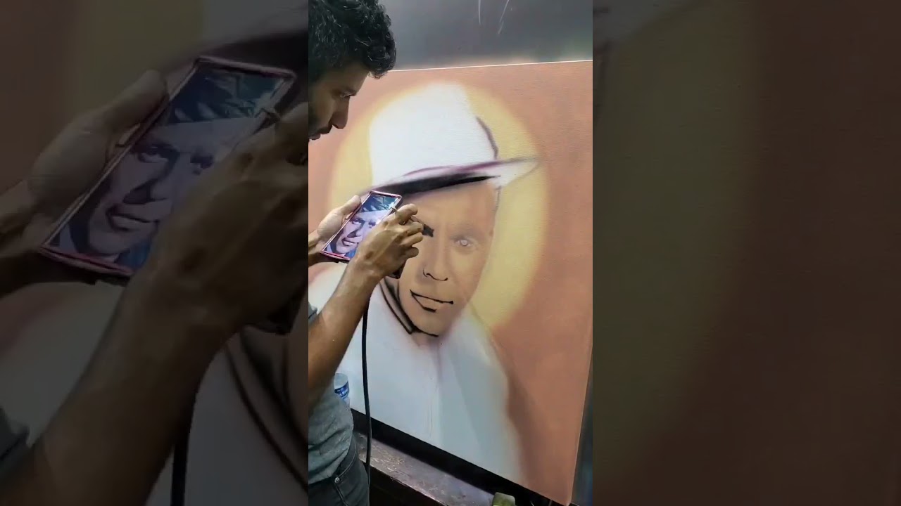 Speed painting of Frank Sinatra took 1 hour to paint . . Canvas 30x30 from . #painting