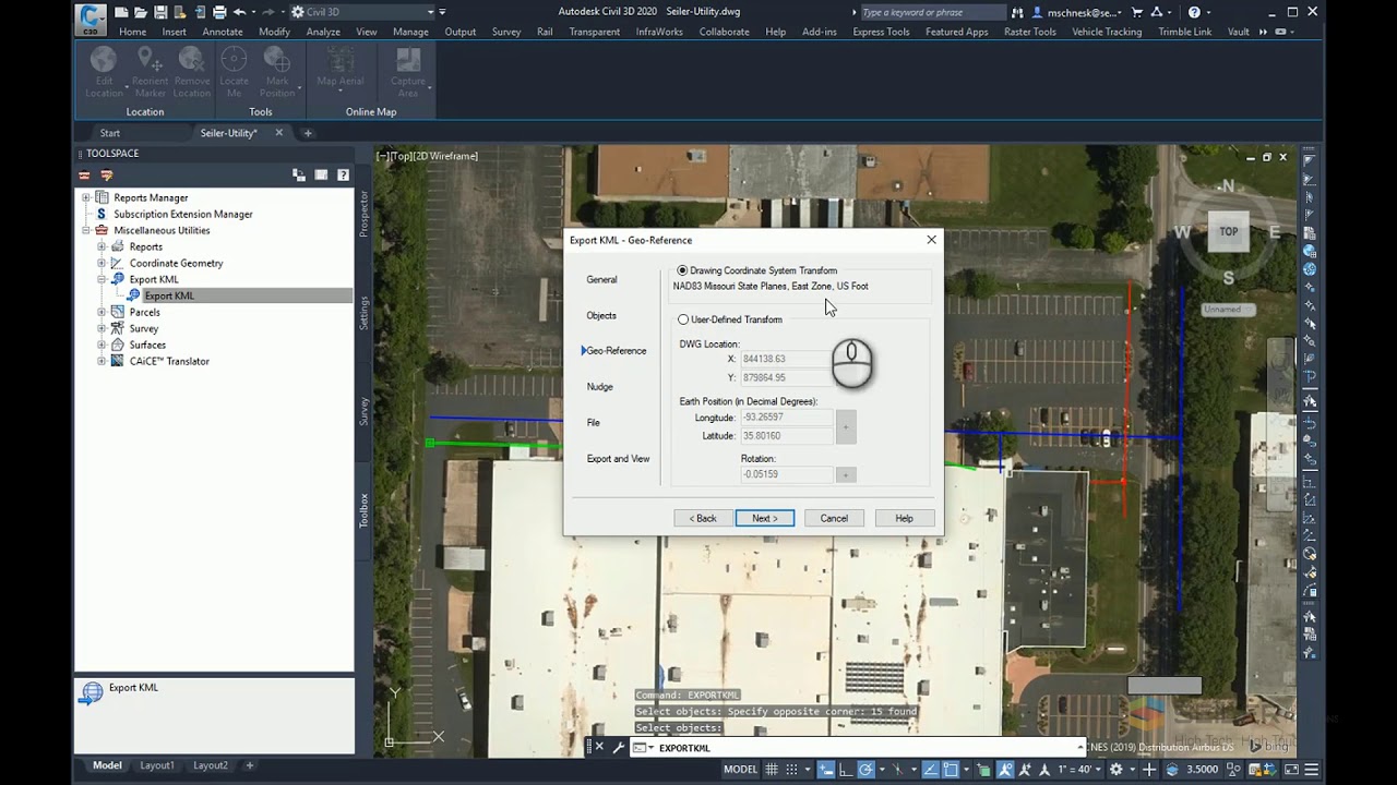 Export Civil 3D Objects to KMZ