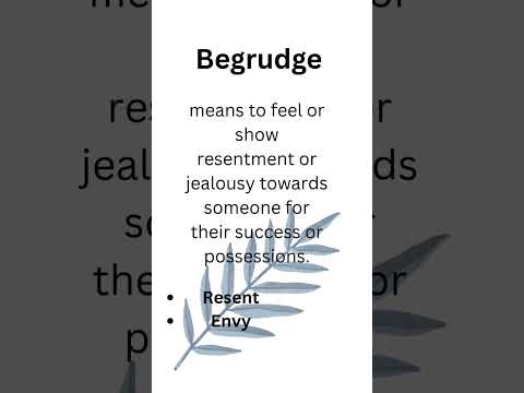 #Begrudge #english #englishlearning #envy