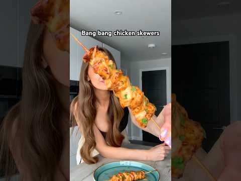 Easy bang bang chicken skewers