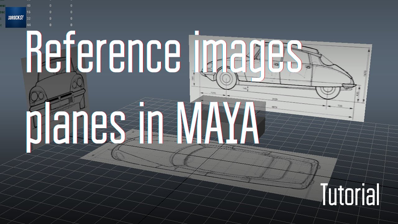 Basics. Setup reference images planes in Maya.
