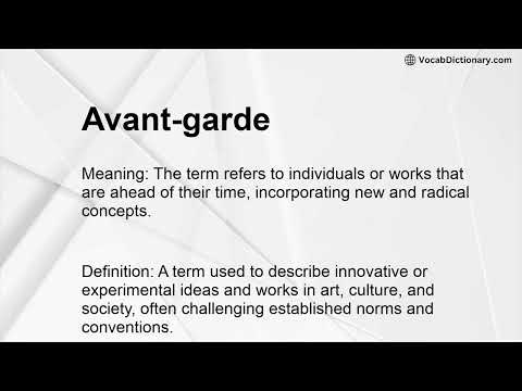 Avant-garde Meaning