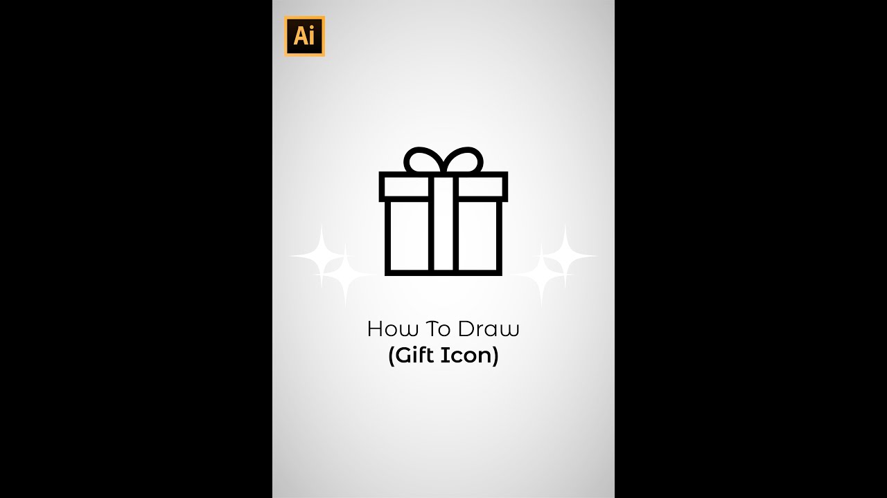 Easy Drawing Gift Icon in Adobe Illustrator