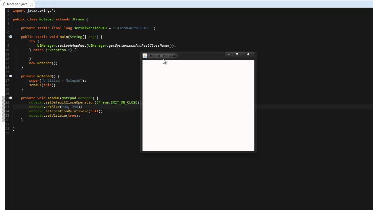 [Java Development] How to make a Notepad #1