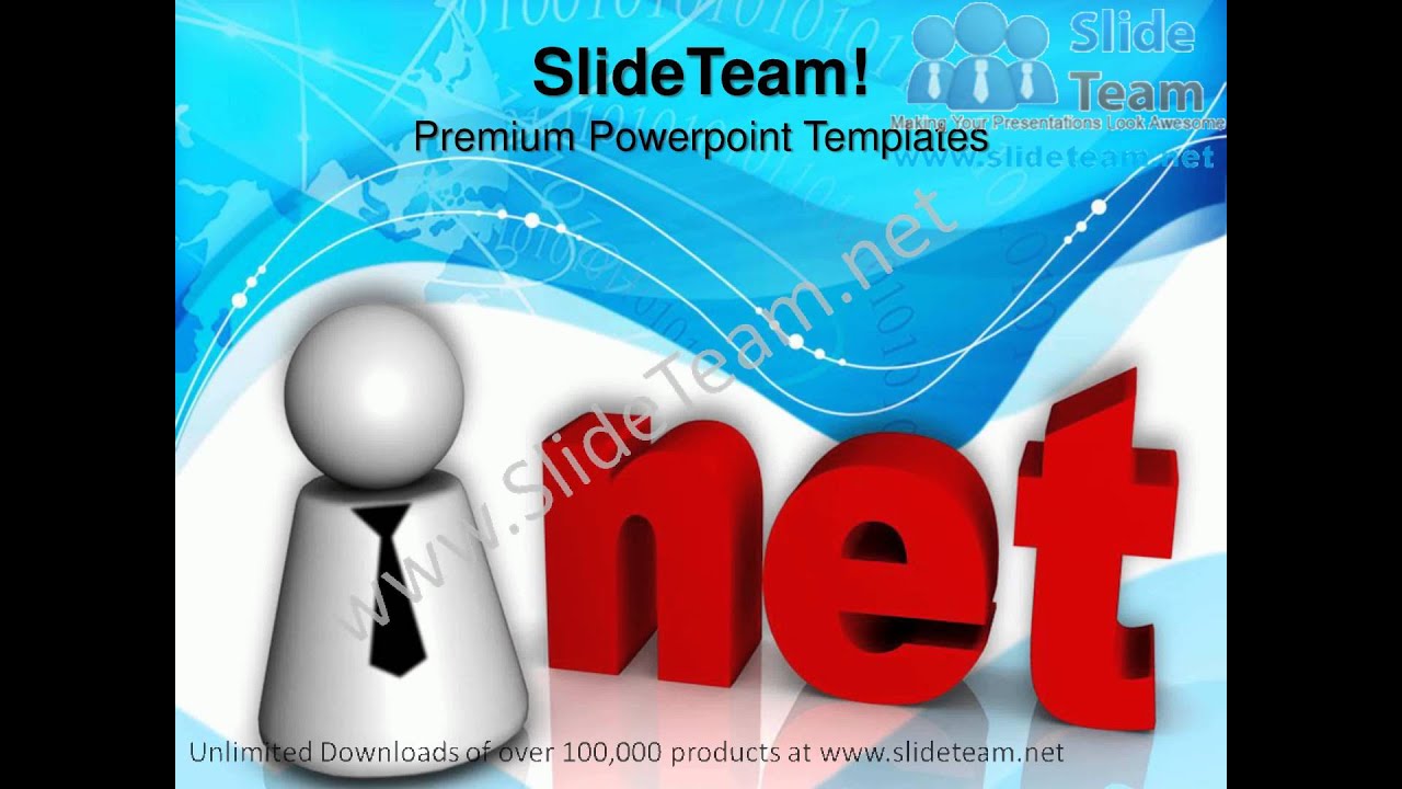 Net Computer PowerPoint Templates ppt Themes 0812 Slides Backgrounds