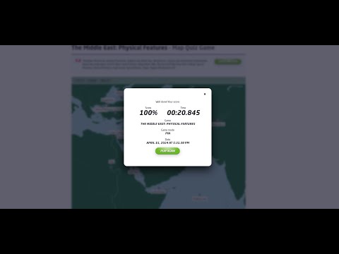 [WR] The Middle East : Physical Features in 20.845 seconds