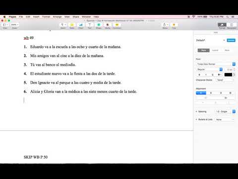 Spanish 1 Day 8 Homework Workbook 47-53 ANSWERS Video