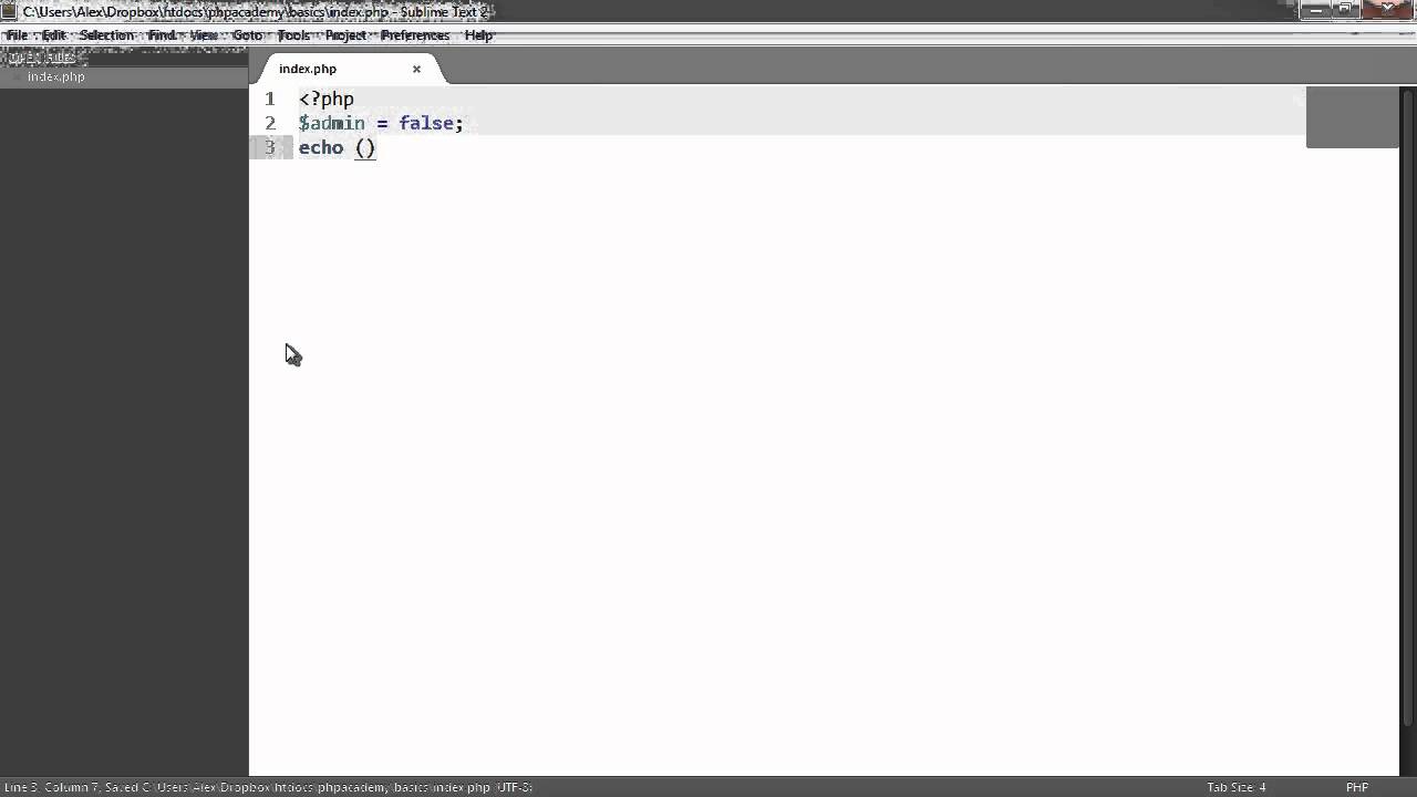 Learn PHP: Ternary operator