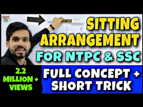 Sitting Arrangement in Reasoning Shortcuts | Sitting Arrangement in Hindi/Reasoning/Trick|SSC & NTPC