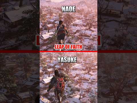 Yasuke VS Naoe Leap of Faith in Assassins Creed Shadows #assassinscreedshadows #gaming #shorts