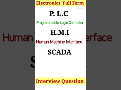 Electronics Full Form | PLC SCADA HMI DCS CPU UPS PCB | Electrical Interview Question | #shorts