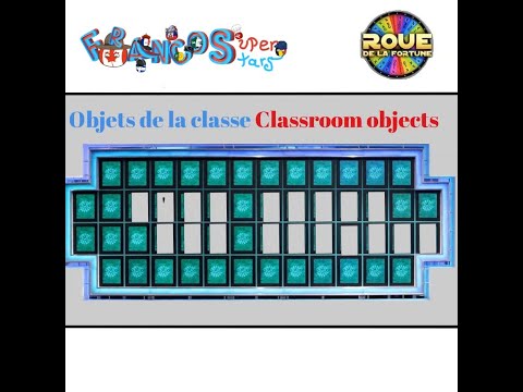 Roue de la fortune Wheel of Fortune game learn french vocabulary for beginners