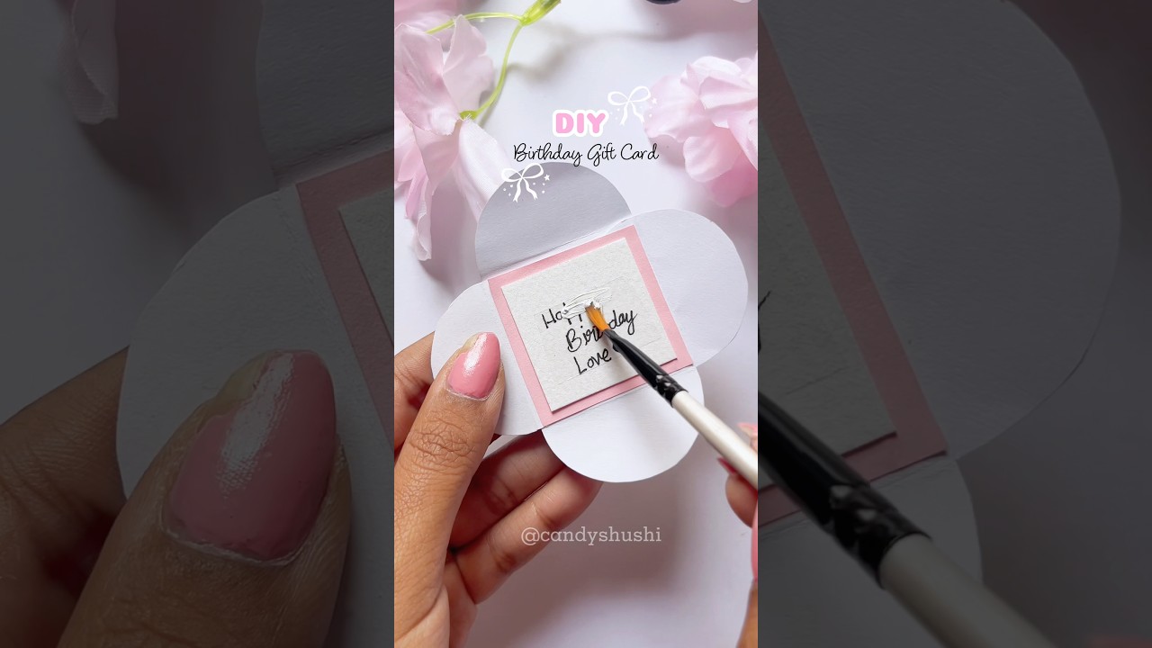 DIY Birthday Card🎂💌😱 #art #craft #shorts #viral