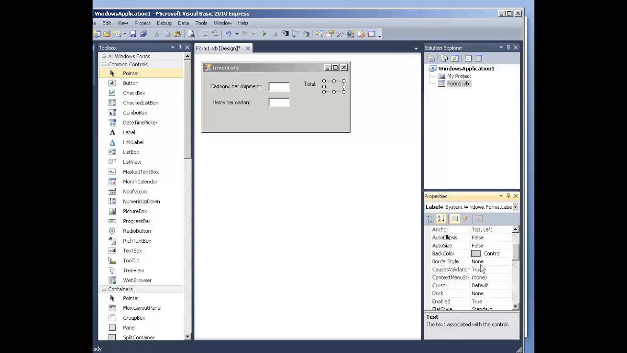 Tutorial 04: Introducing Textboxes, Labels and buttons