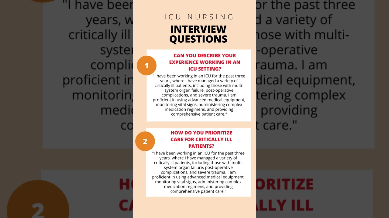ICU Interview Questions and Answers Tips - Critical Care #interviewquestions #icunursing