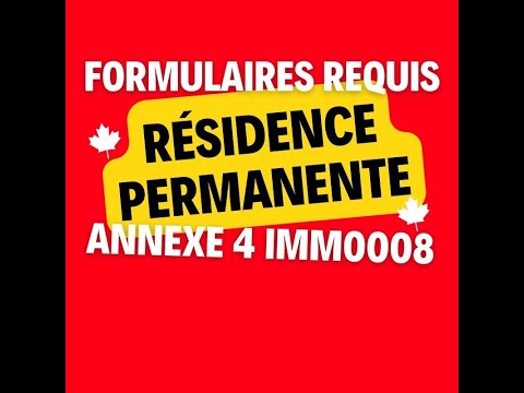 Formulaires de la résidence permanente - Annexe 4 : Immigration économique - Candidats des provinces