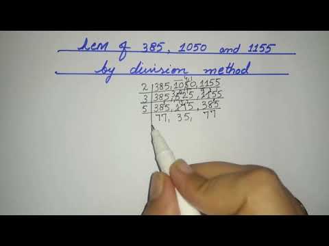 LCM by division method || 385,1050 and 1155 by division method || in Urdu/ Hindi ||