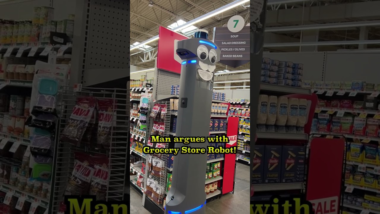 FUNNY - Man Argues With Grocery Store Robot!  #funny #funnyshorts #lol