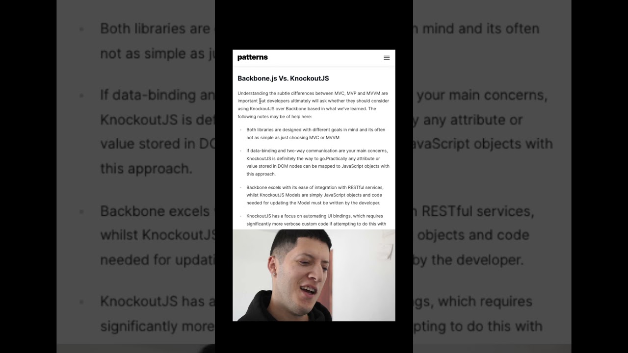 Quick thoughts on KnockoutJS and BackboneJS
